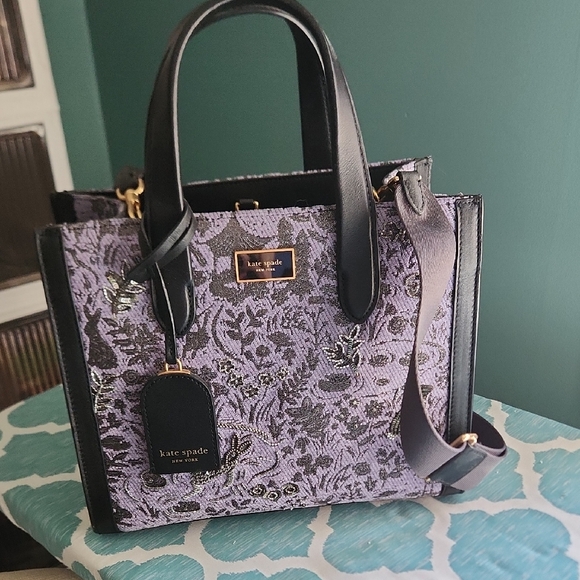 kate spade | Bags | Kate Spade Lavender And Black Tote Bag | Poshmark